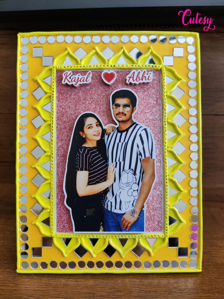 Custom Lippan Art Frame – Mud Mirror Work Decor | Cutesy India